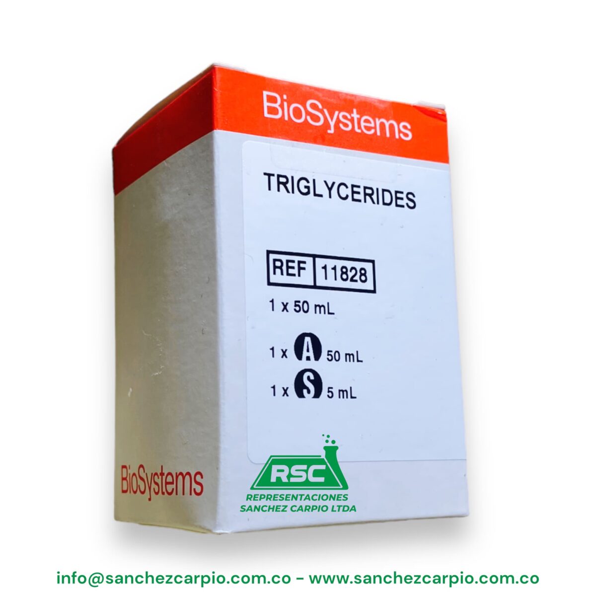 Trigliceridos 1 x 50 ml - Biosystems - Representaciones Sánchez Carpio Ltda