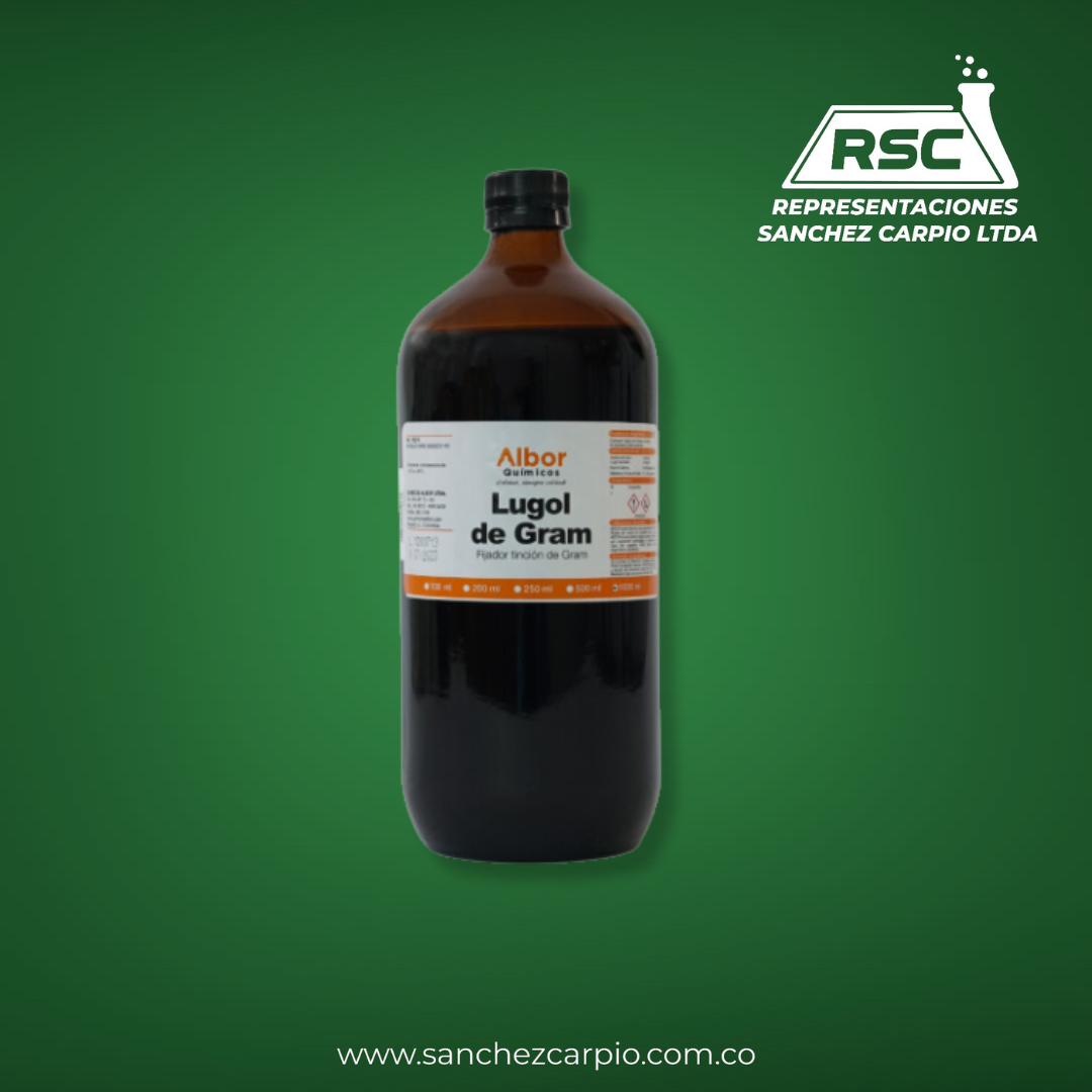 Lugol de Gram x 500 ml - Albor - Representaciones Sánchez Carpio Ltda